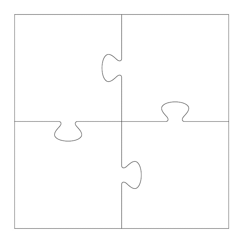4 Piece Puzzle - Etsy