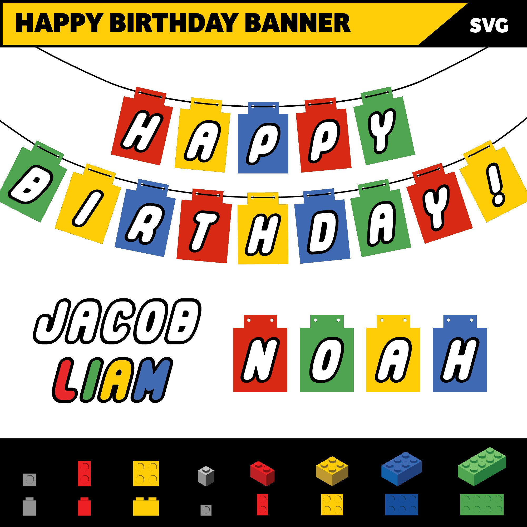 Banner De Cumpleaños De Lego Para Imprimir Fiesta Lego
