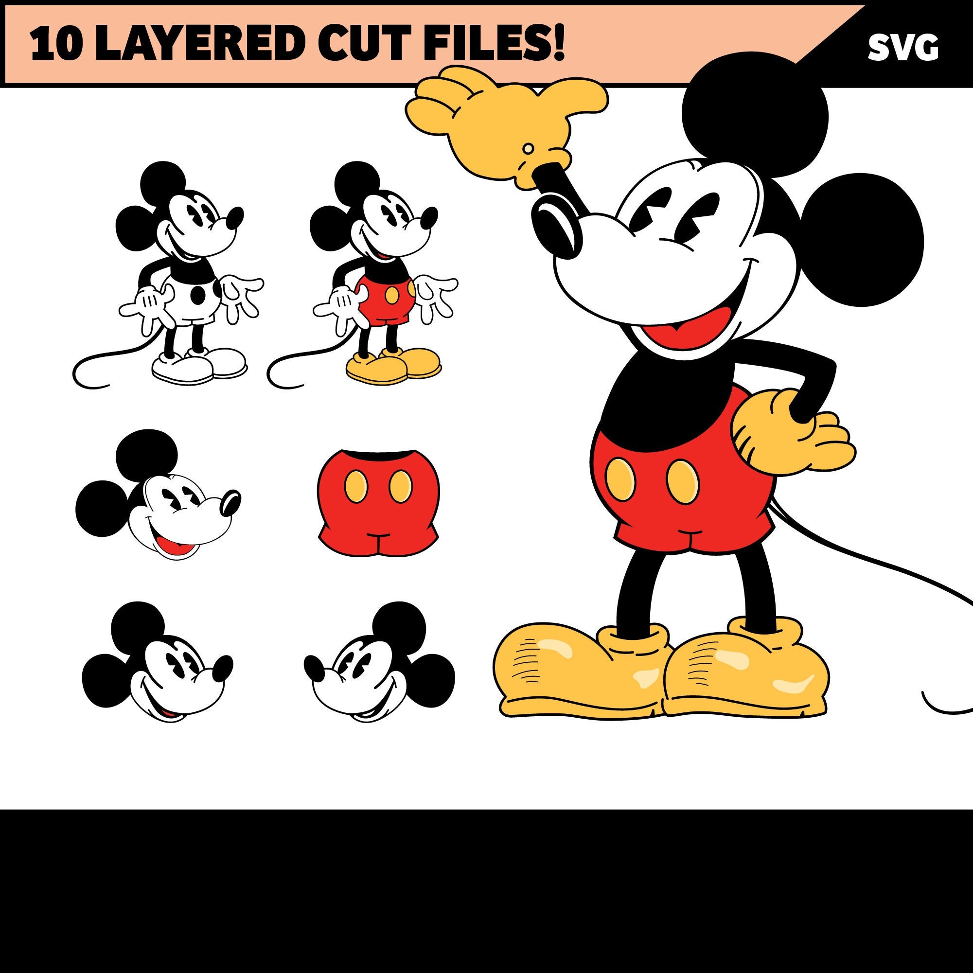 Steamboat Willie SVG, Instant Download, Cricut SVG, Silhouette Download ...