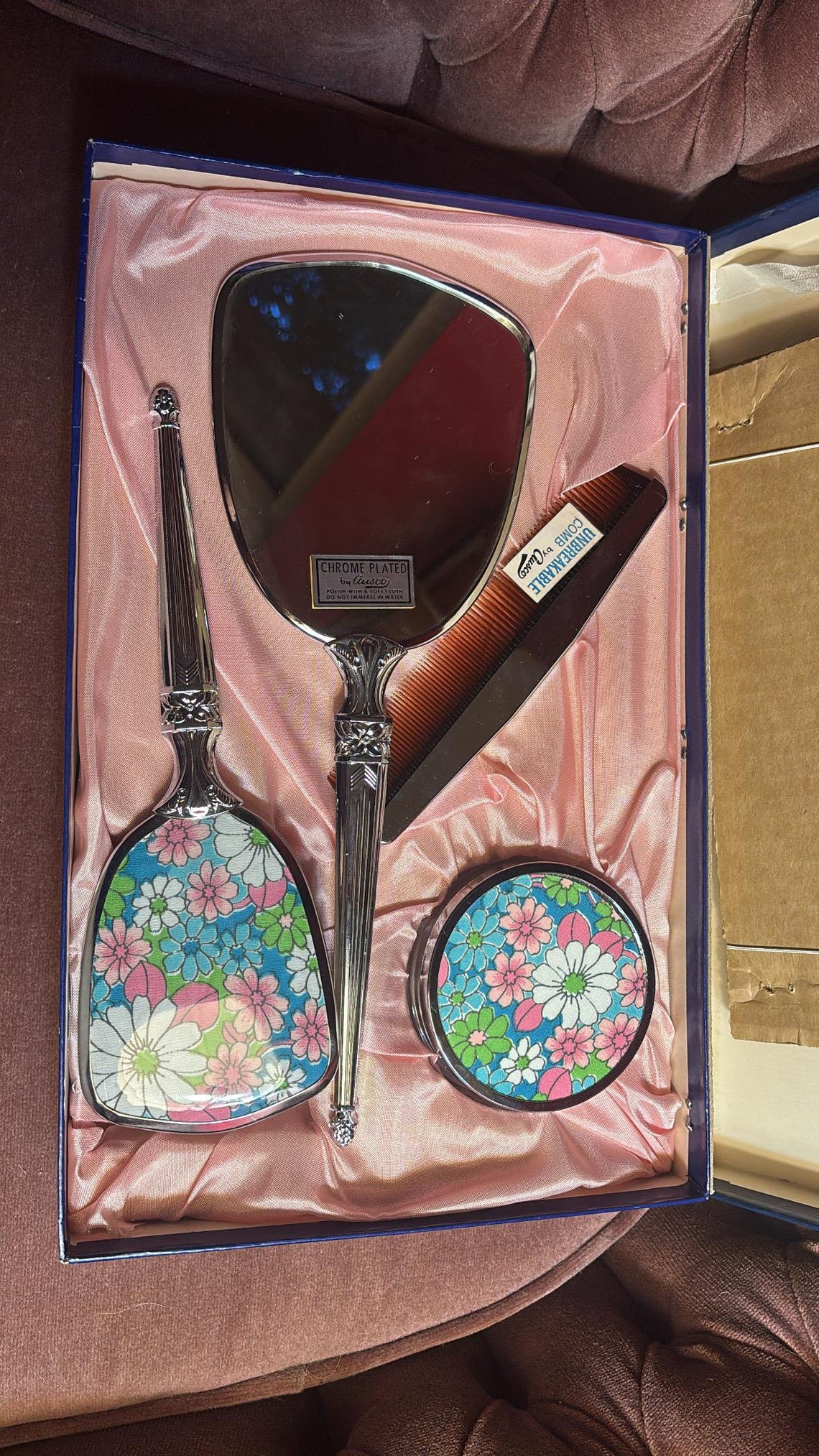 Vintage 1960’s/1970’s Ausco Chrome Plated Vanity 5 Piece Set in ...