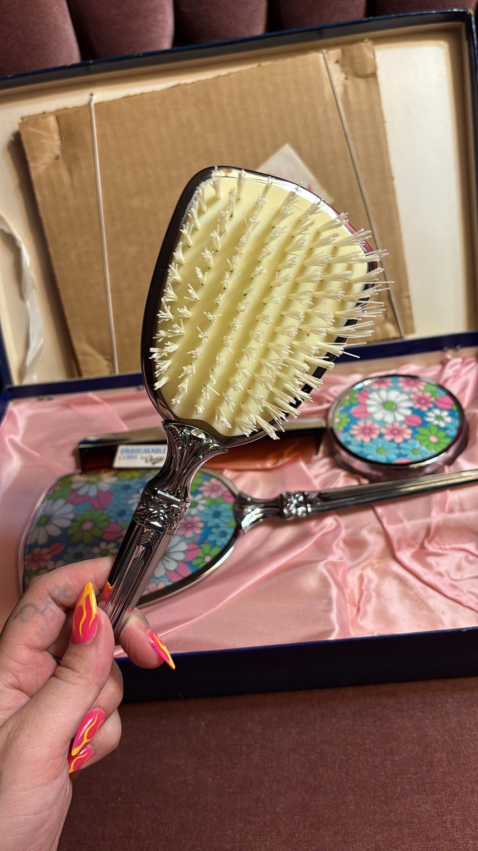 Vintage 1960’s/1970’s Ausco Chrome Plated Vanity 5 Piece Set in ...