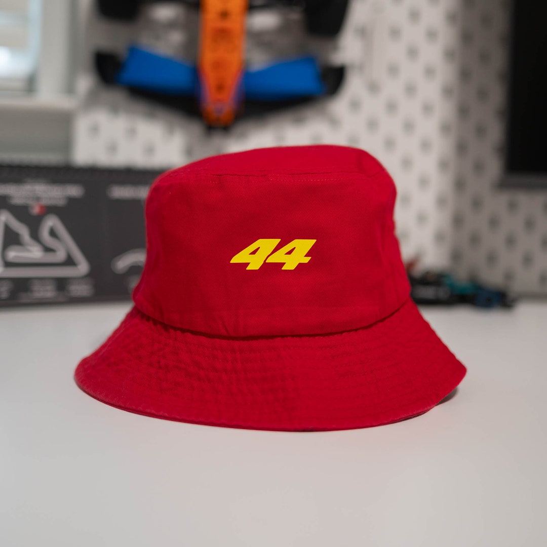 Lewis Hamilton 44 Ferrari F1 Bucket Hat Red - Ferrari F1 Team Unisex ...