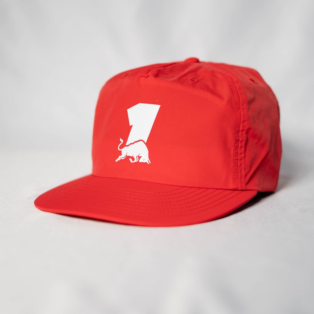 Max Verstappen 1 Bull Snapback Nylon Cap - Red Bull F1 Team Mens and ...