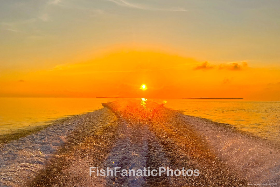 Florida Keys Sunset Digital Print Key West and Marquesas Boat - Etsy