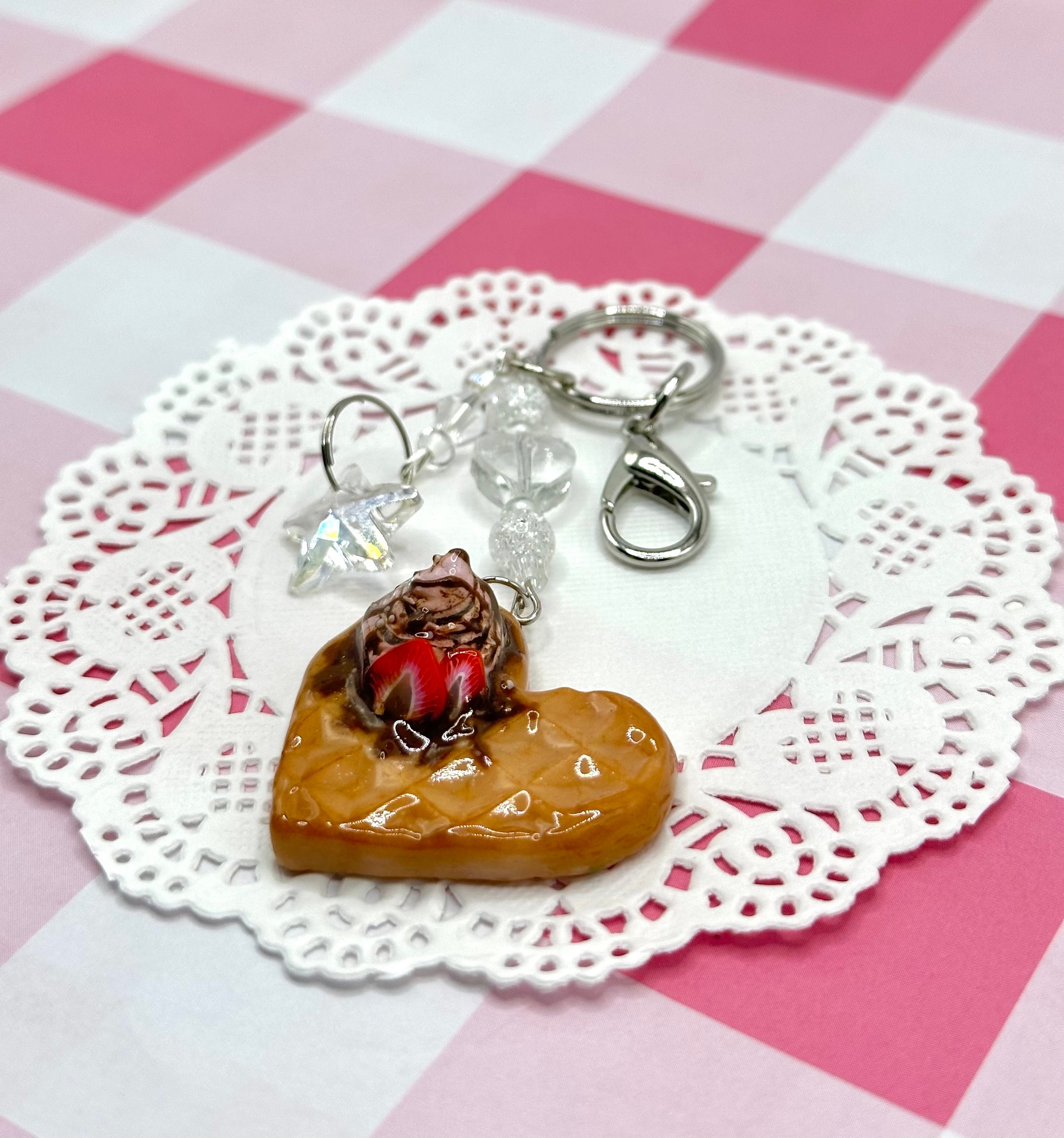 Waffle Keychain - Etsy