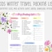 Printable Kids Winter Packing List, Kids Travel Packing List, Child ...
