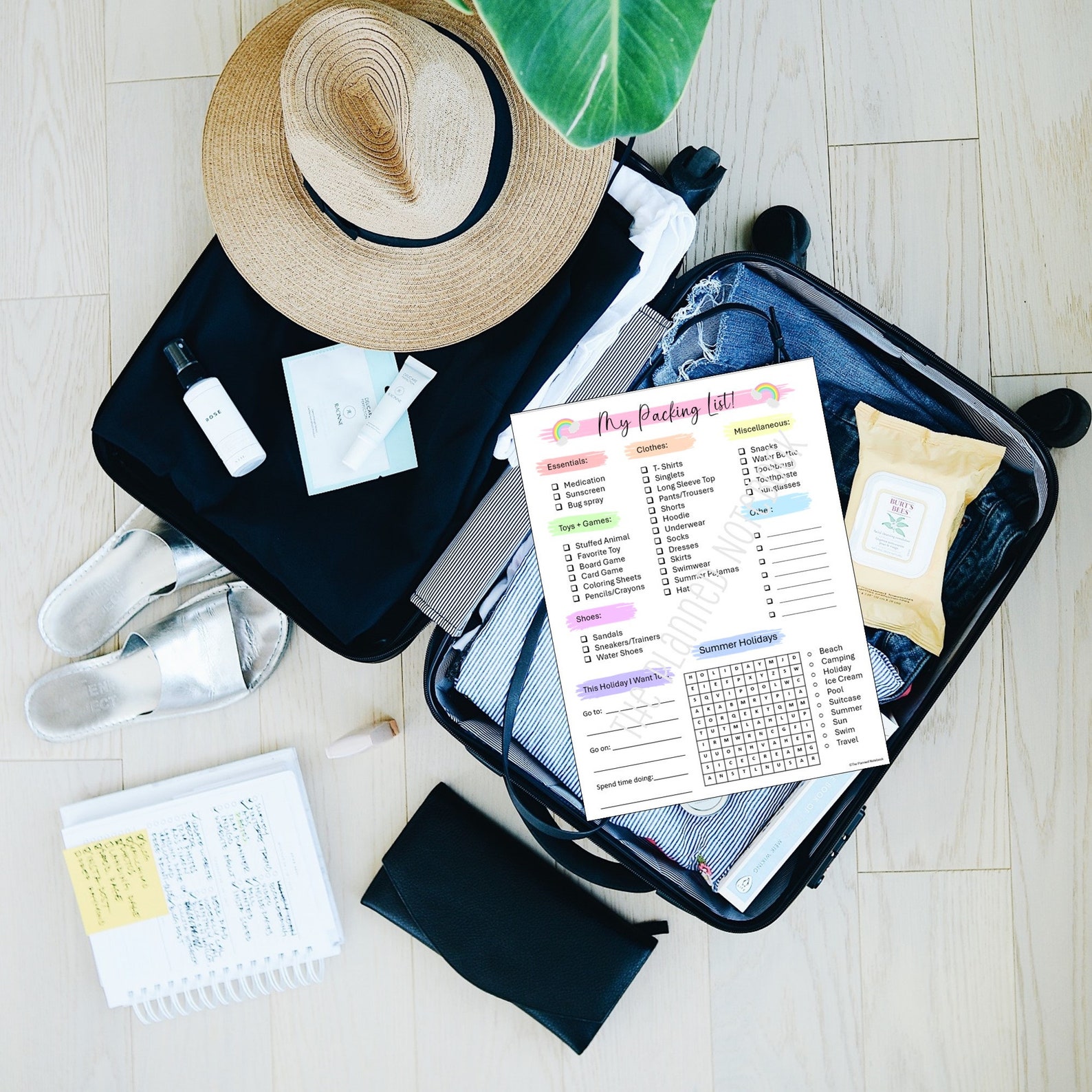 Printable Kids Summer Packing List, Kids Travel Packing List, Kids ...