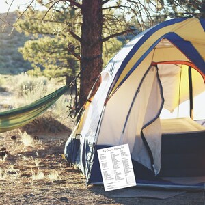 Printable Camping Packing List, Camping Checklist, Packing Checklist ...