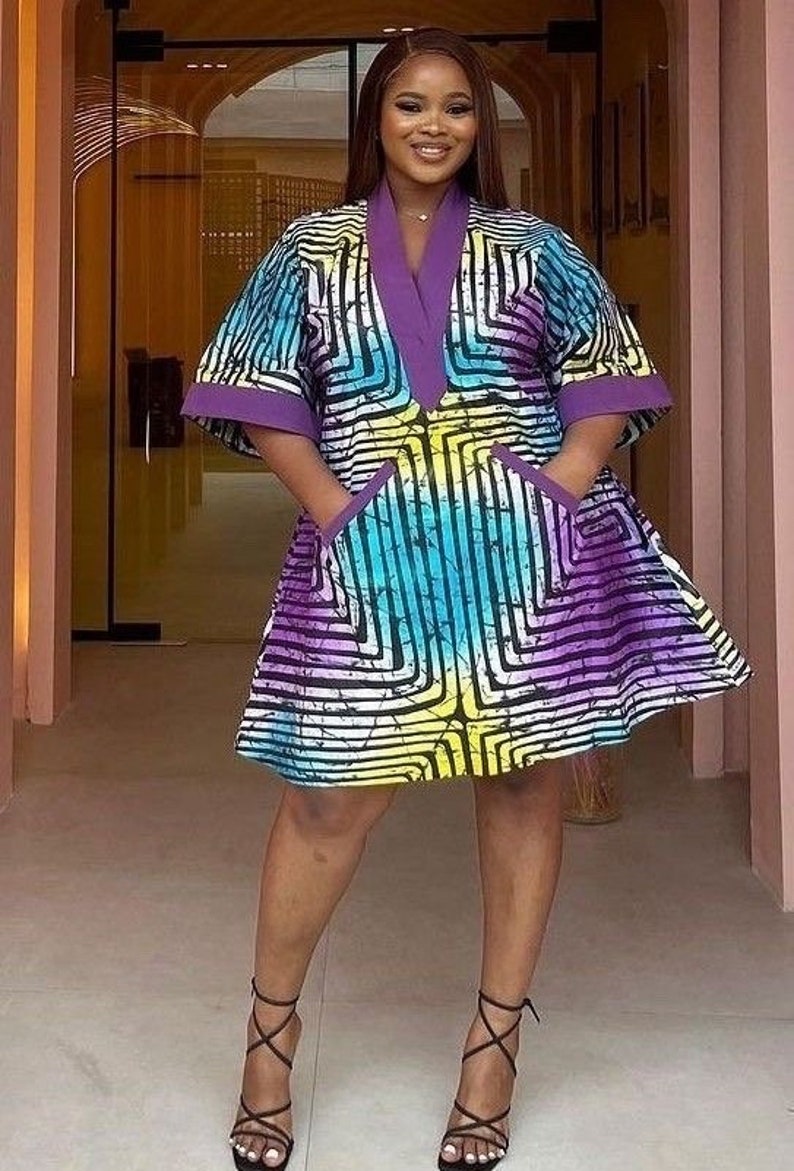 African Dress, African Print Shift Dress, Ankara Dress, African Tunic ...