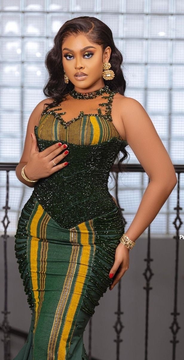 African Traditional Dress, Ankara Gown, Igala Traditional Attire ...