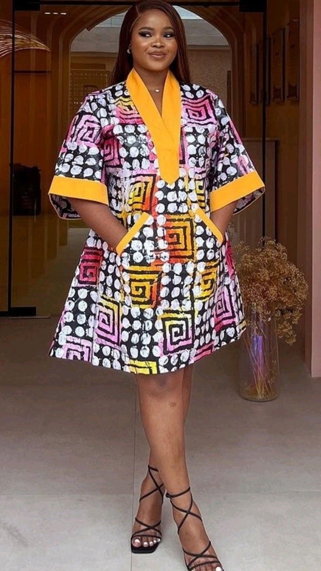 African Dress, African Print Shift Dress, Ankara Dress, African Tunic ...