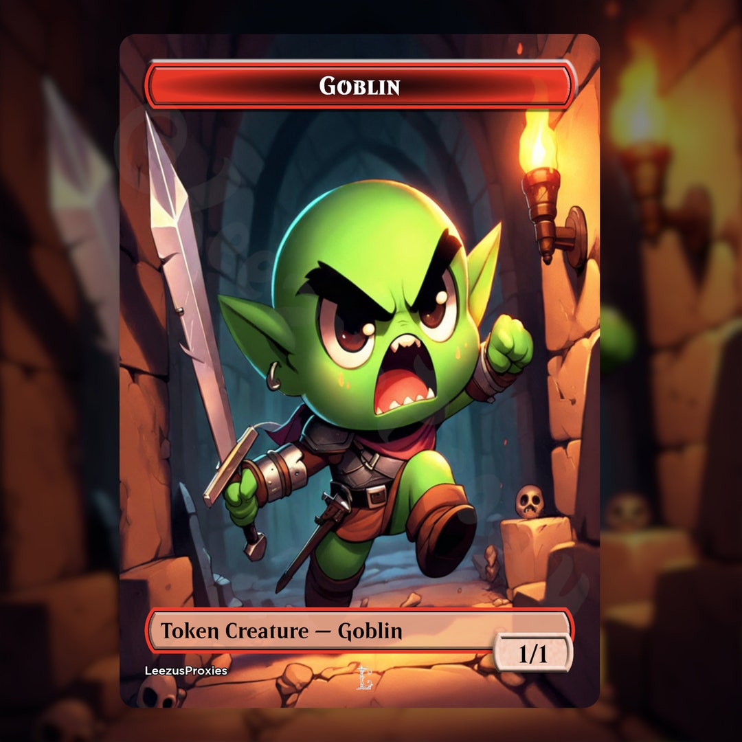 Full Art Foil Chibi Goblin Tokens | Premium Hand-made MTG Tokens - Etsy