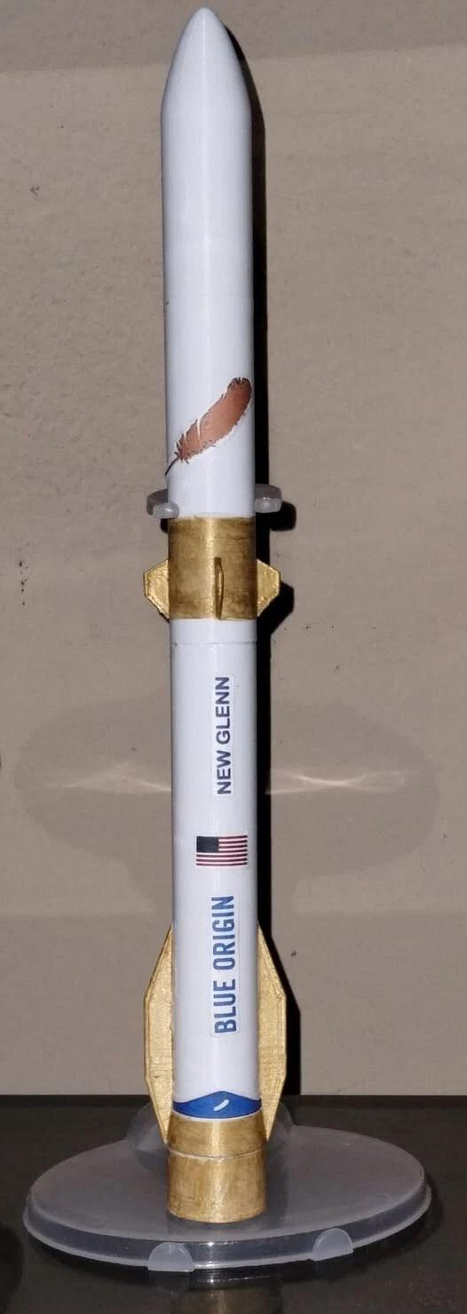 Custom 3D Printed 1/350 Blue Origin New Glenn 3 Pc Model With Stand ...