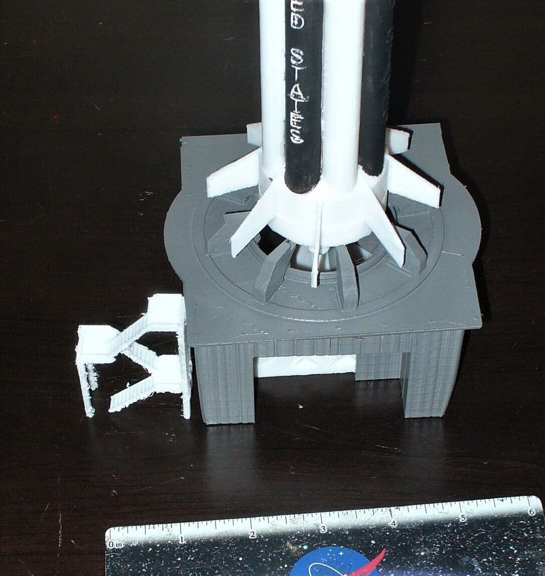 Custom 3D Printed 1/144 Launch Complex 34 Saturn 1B Rocket Pedestal ...