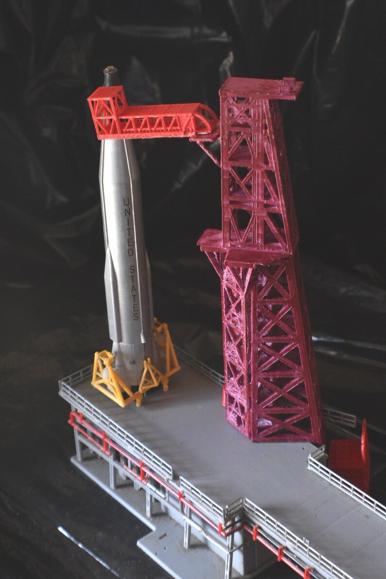 Custom 3D Printed 1/110 NASA Launch Complex 14 Umbilical Tower for the ...