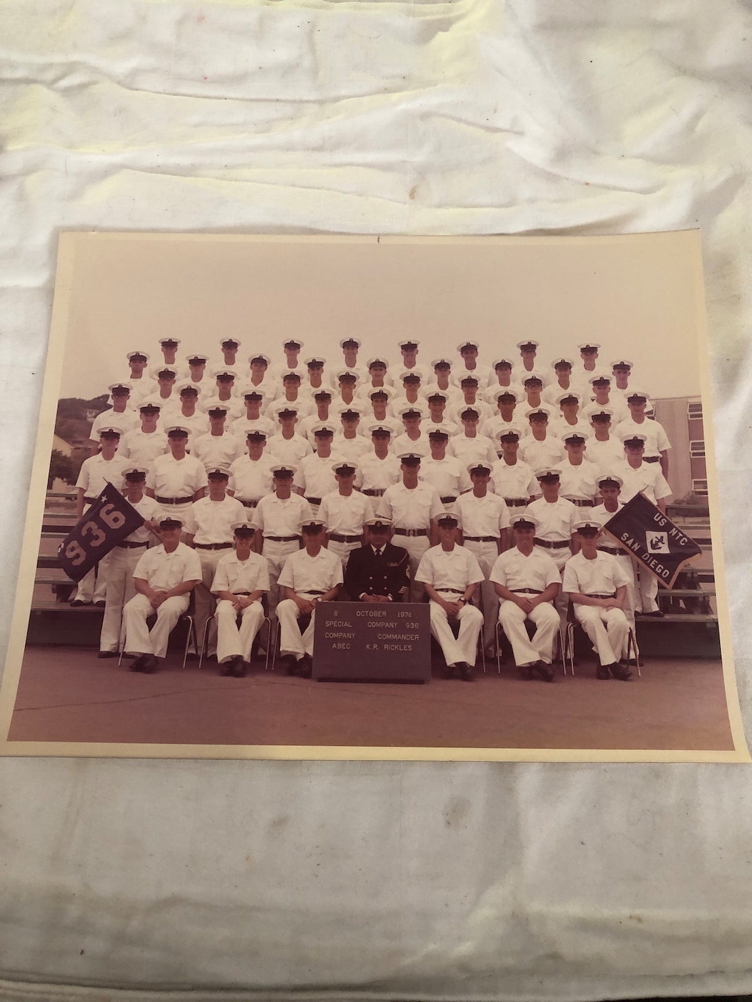 8 October 1974 Colorized US Navy Group Photo Special Company 936 Photo ...