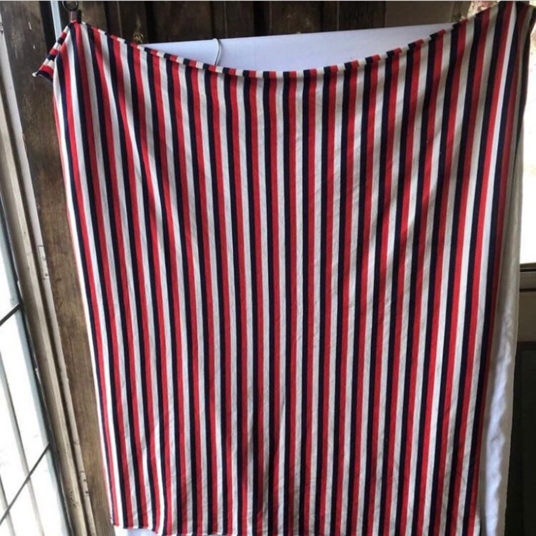 Red, White, and Blue Striped Fabric Remnant - Etsy