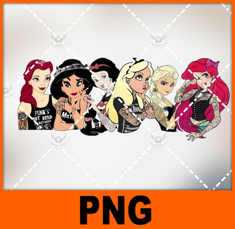 Tattoos Princess-bad Girls-png File for Sublimation and More - Etsy