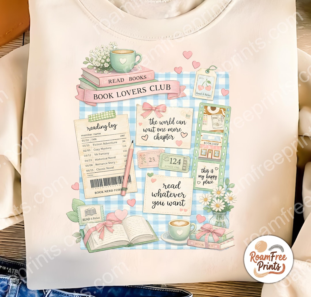 Book Lovers Club File PNG, Reading Journal Design T Shirt, Book Gift ...