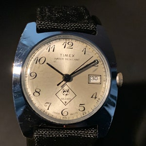 Timex 1975 Cub Scouts Mechanical Manual Wind Watch With Date Function ...