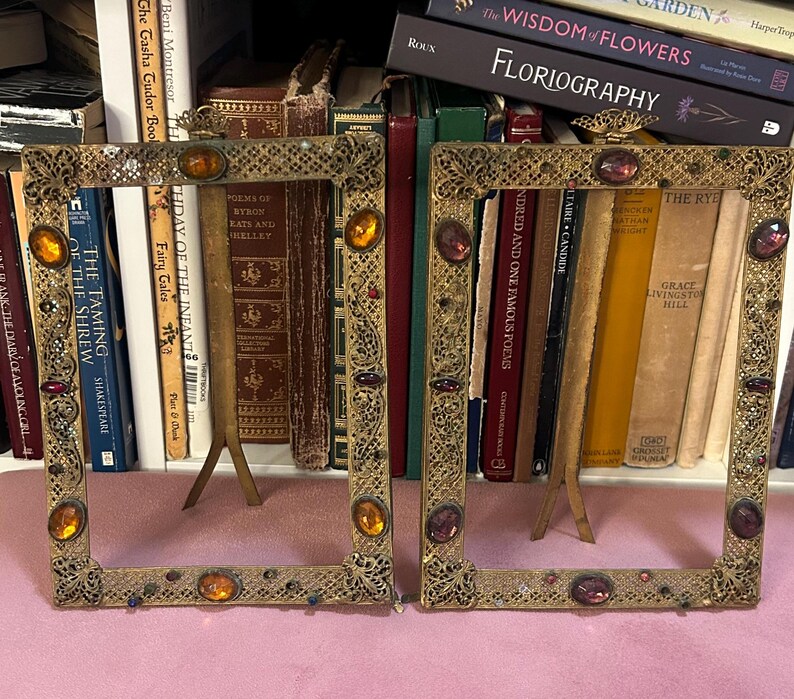 Vintage Pair of Ormolu Gem Frames - Etsy