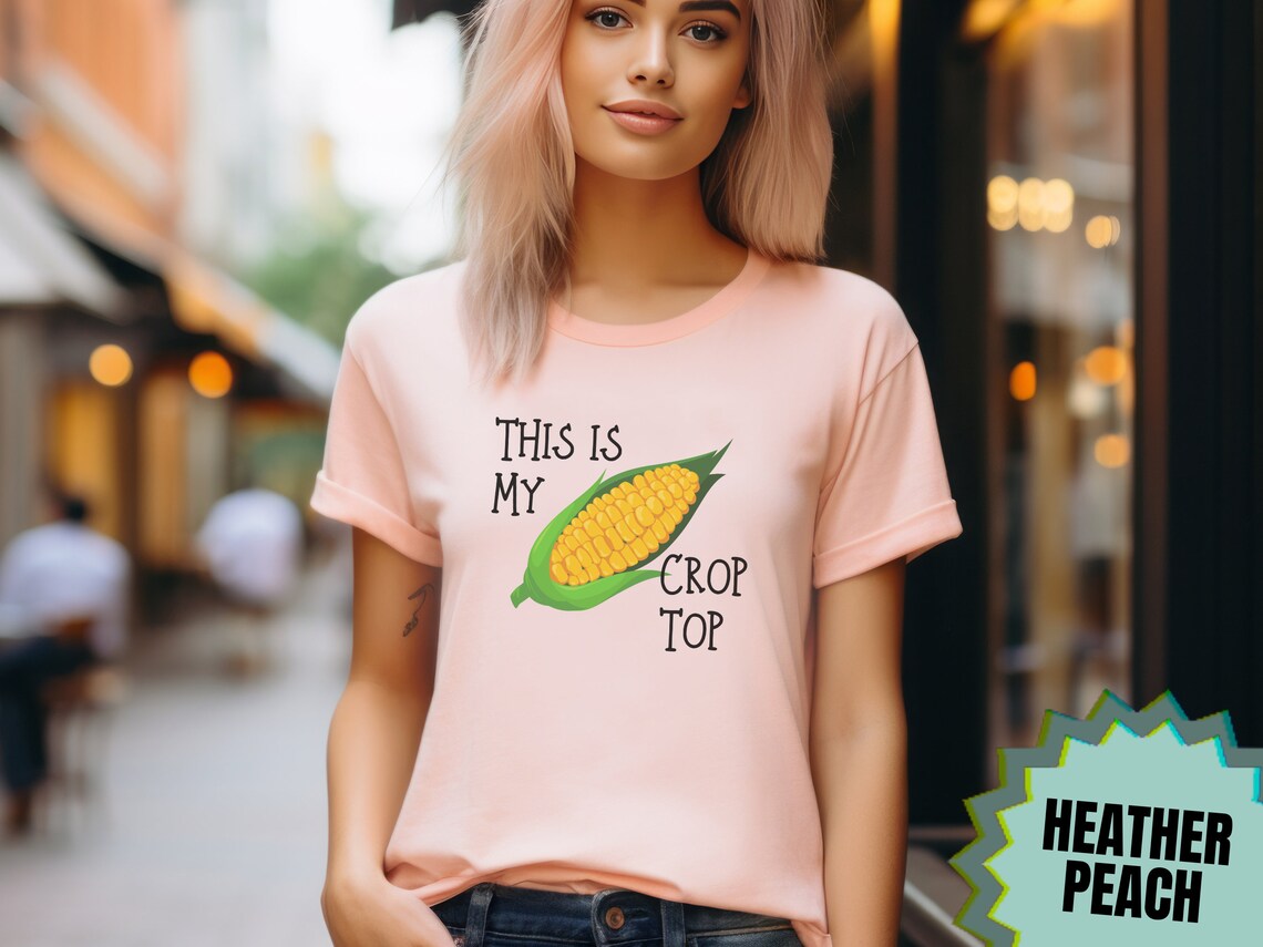 Retro Crop Top Corn Tshirt Funny Farming Shirt for Homesteader Gift ...