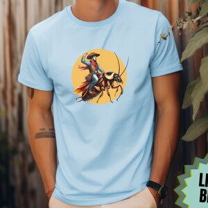 Cockroach Cowboy Shirt Rodeo Graphic Tee Gift for Entomologist Bug ...