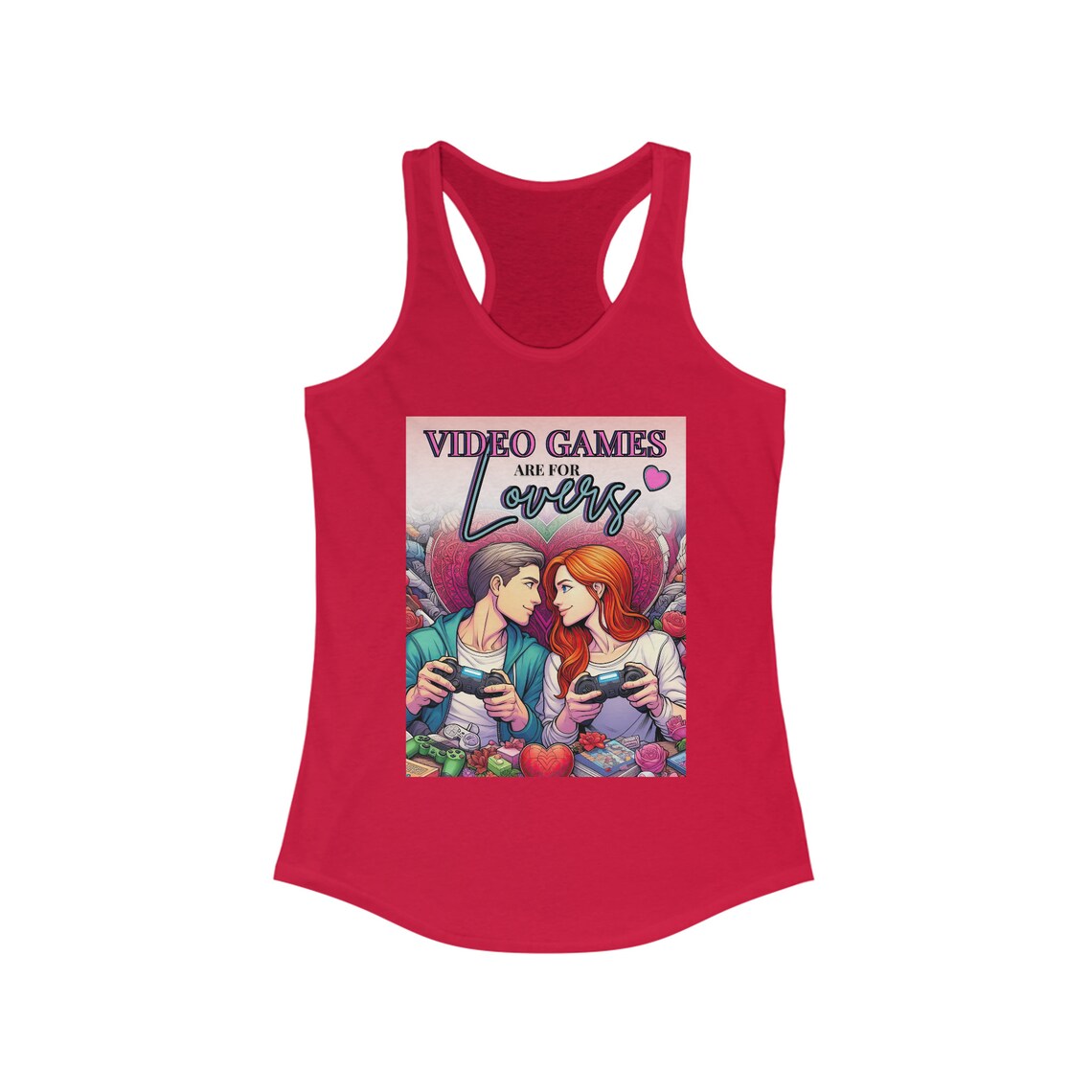 Video Game Tank for Women Video Game Shirt Valentines Day Shirt Gamer ...