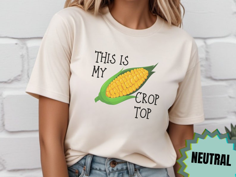 Retro Crop Top Corn Tshirt Funny Farming Shirt for Homesteader Gift ...