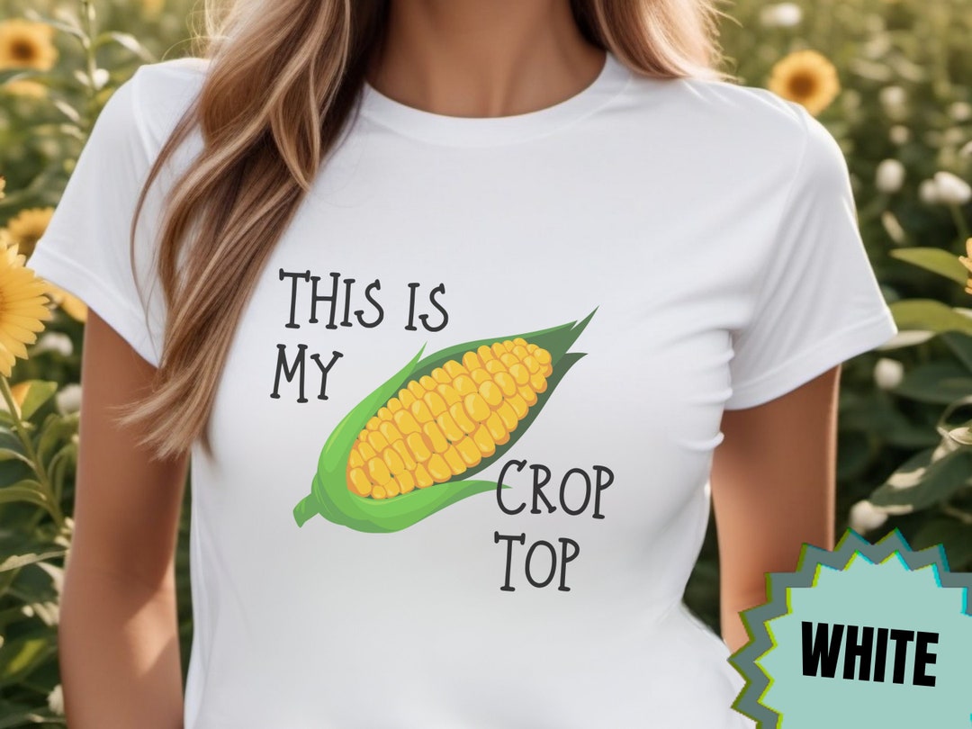 Retro Crop Top Corn Tshirt Funny Farming Shirt for Homesteader Gift ...