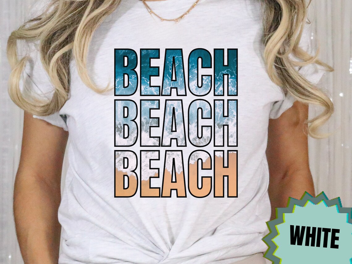 Summer Beach Vacation Vibe Shirt Peaceful Beach Ocean Horizon Gradient ...