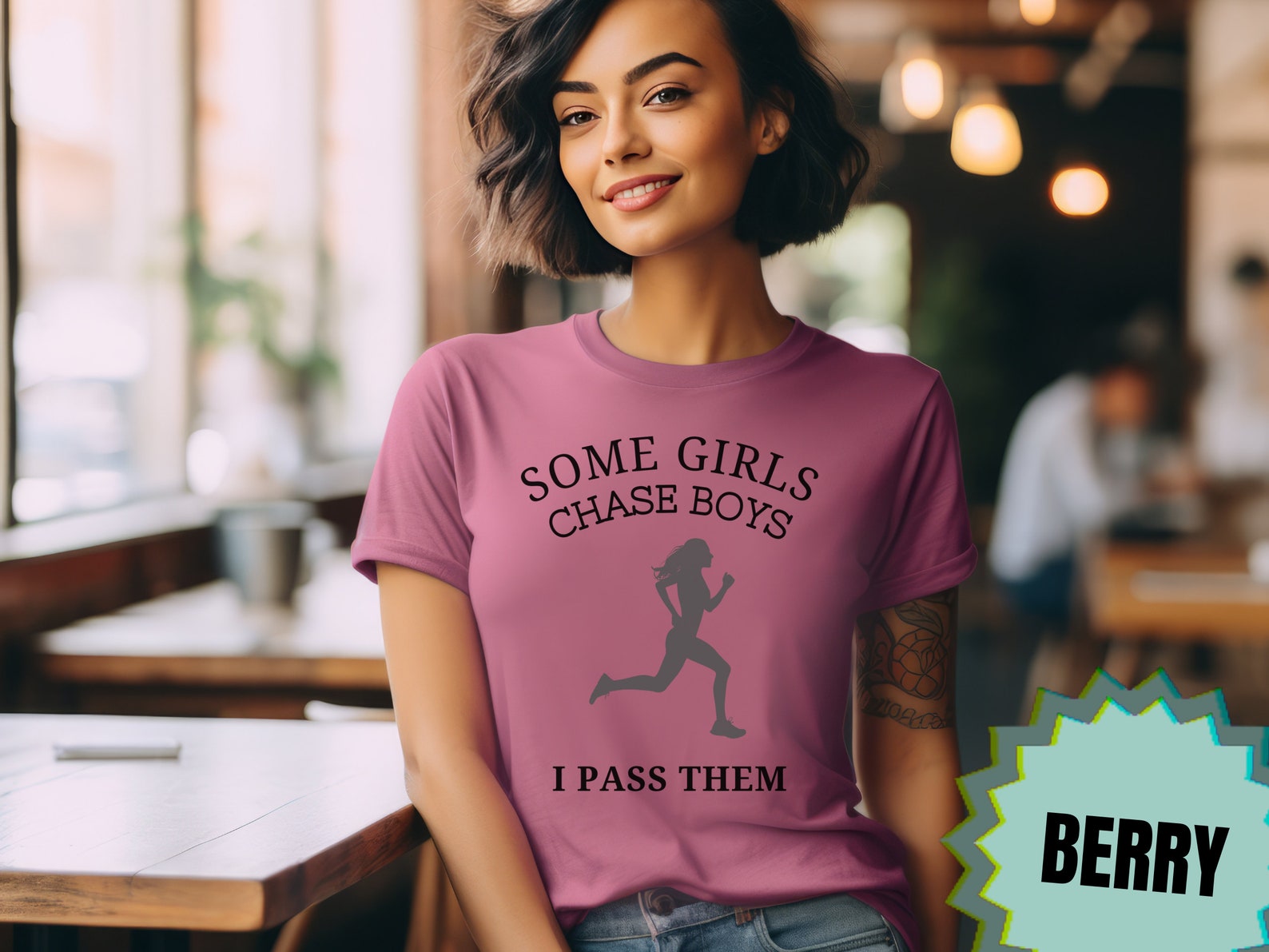 Some Girls Chase Boys - I Pass Them Girl Runner Shirt for Marathon ...