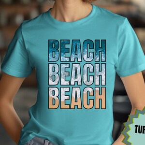 Summer Beach Vacation Vibe Shirt Peaceful Beach Ocean Horizon Gradient ...