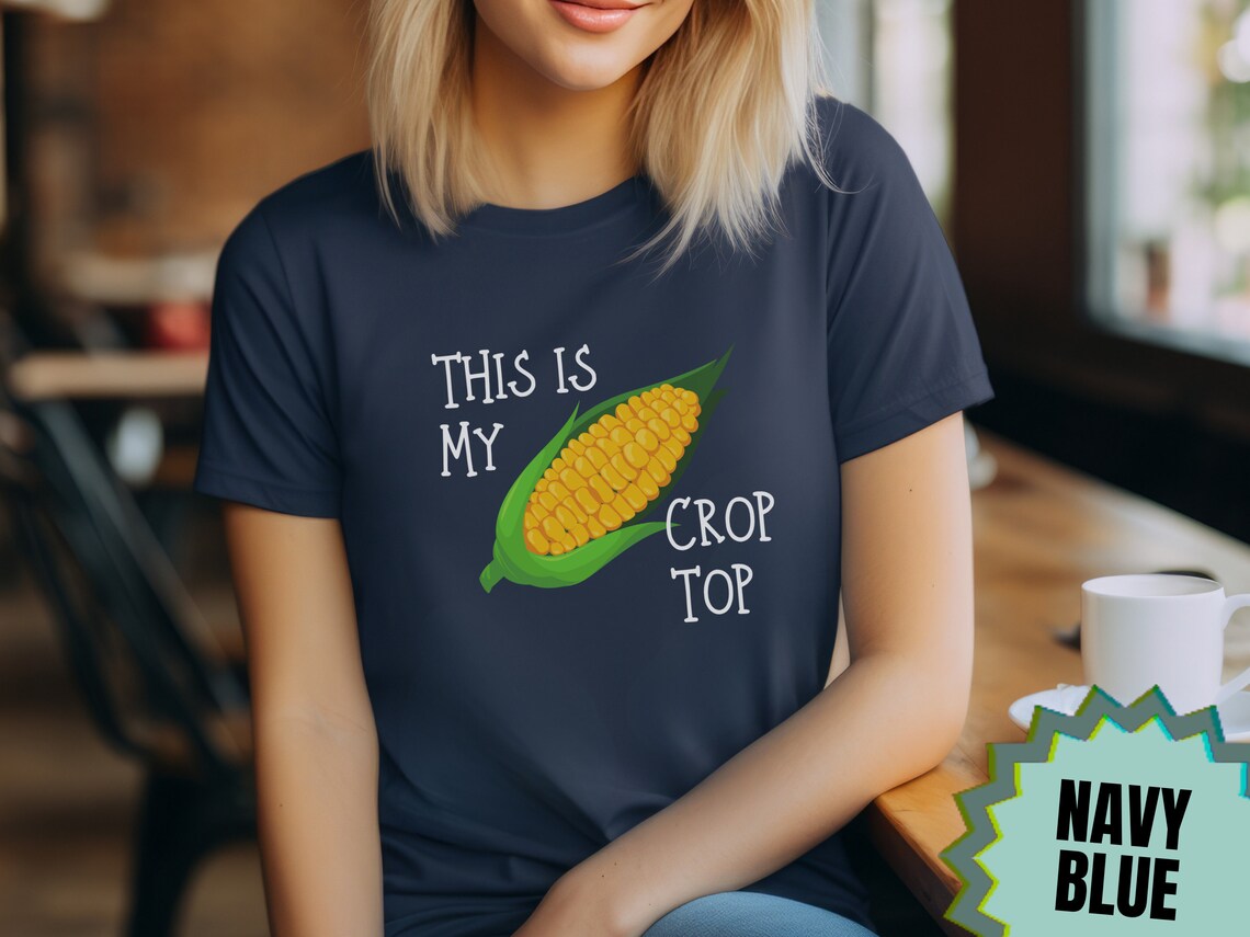 Retro Crop Top Corn Tshirt Funny Farming Shirt for Homesteader Gift ...