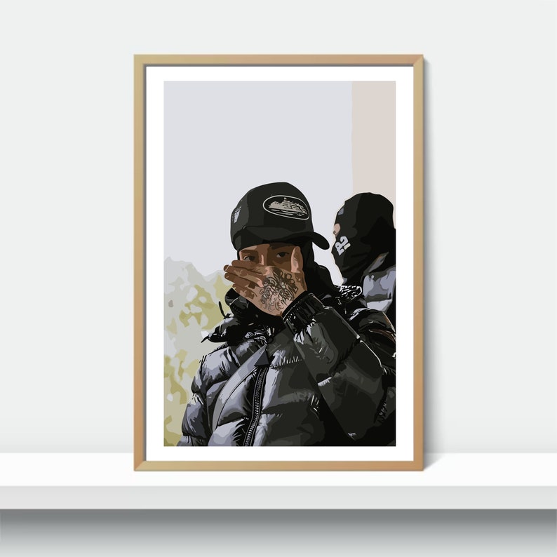 Central Cee 'corteiz' Digital Print - Etsy