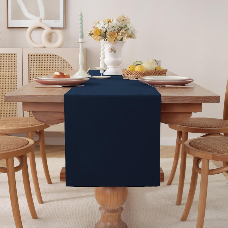 Stonewashed Blue Table Runner - Etsy