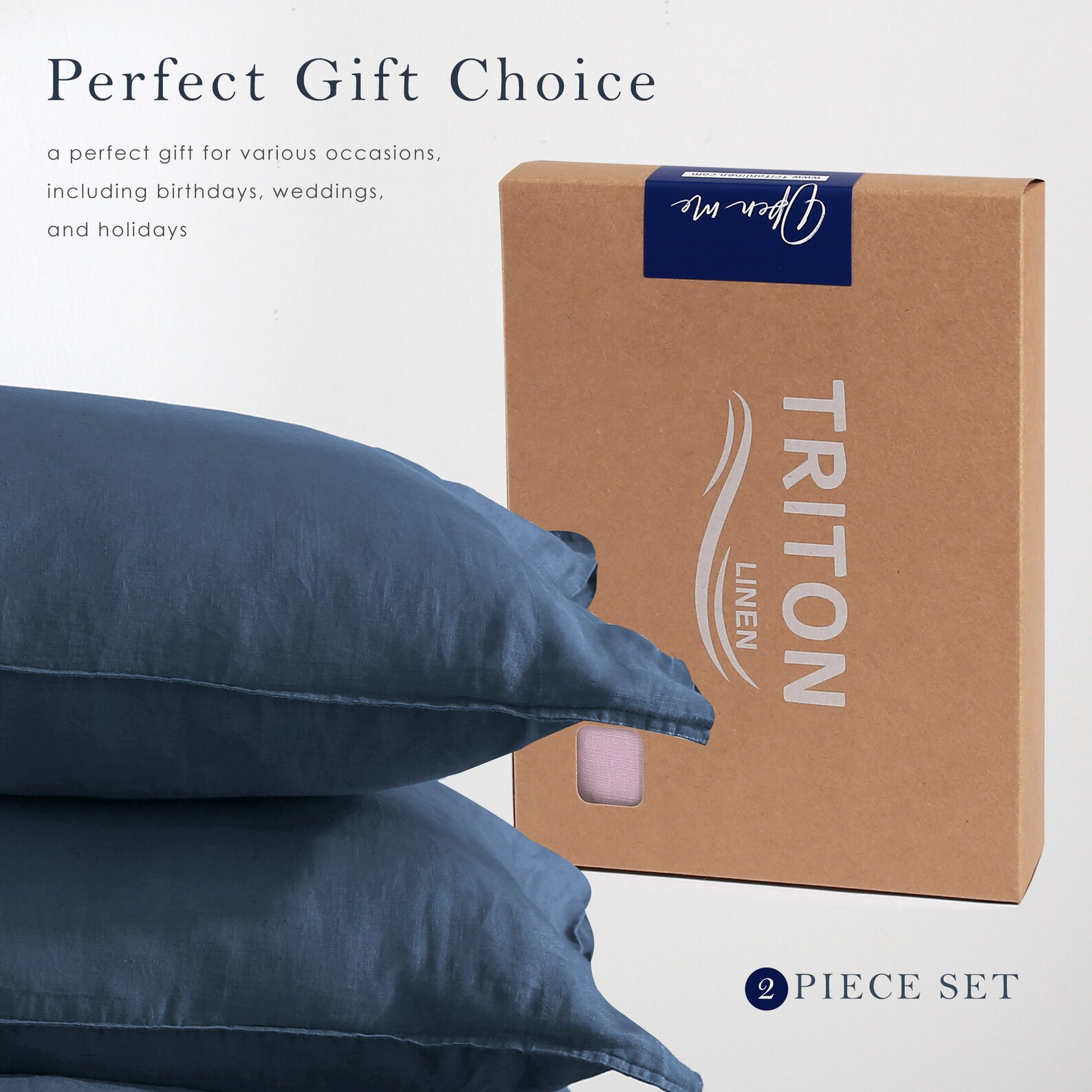 French Linen Pillowcases Ultra-soft Breathable Moisture-wicking Eco ...