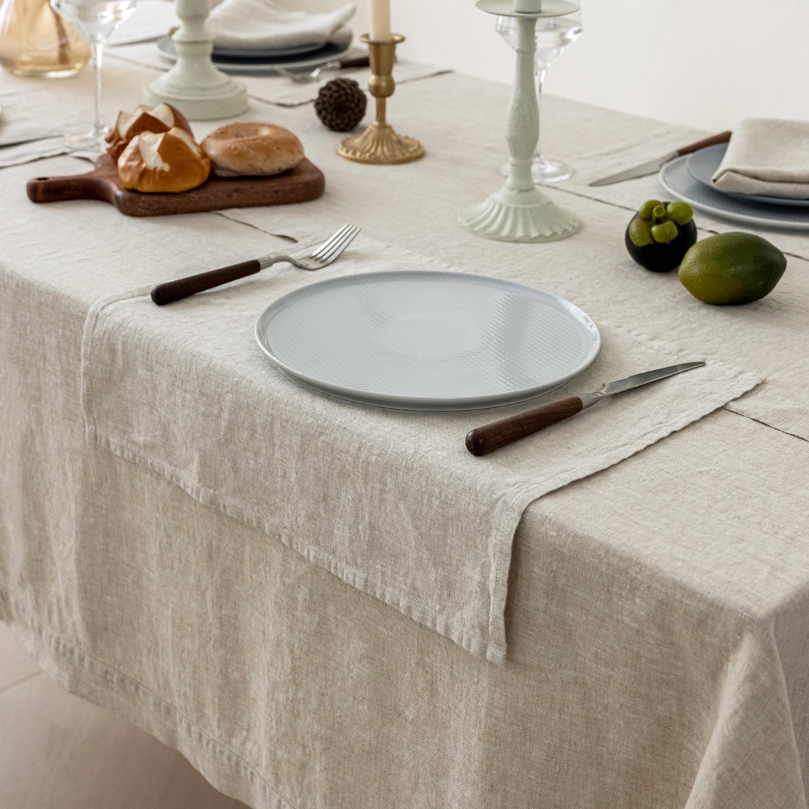 100% Pure Linen Placemats (set of 4) - Natural Eco-friendly Cloth Table ...