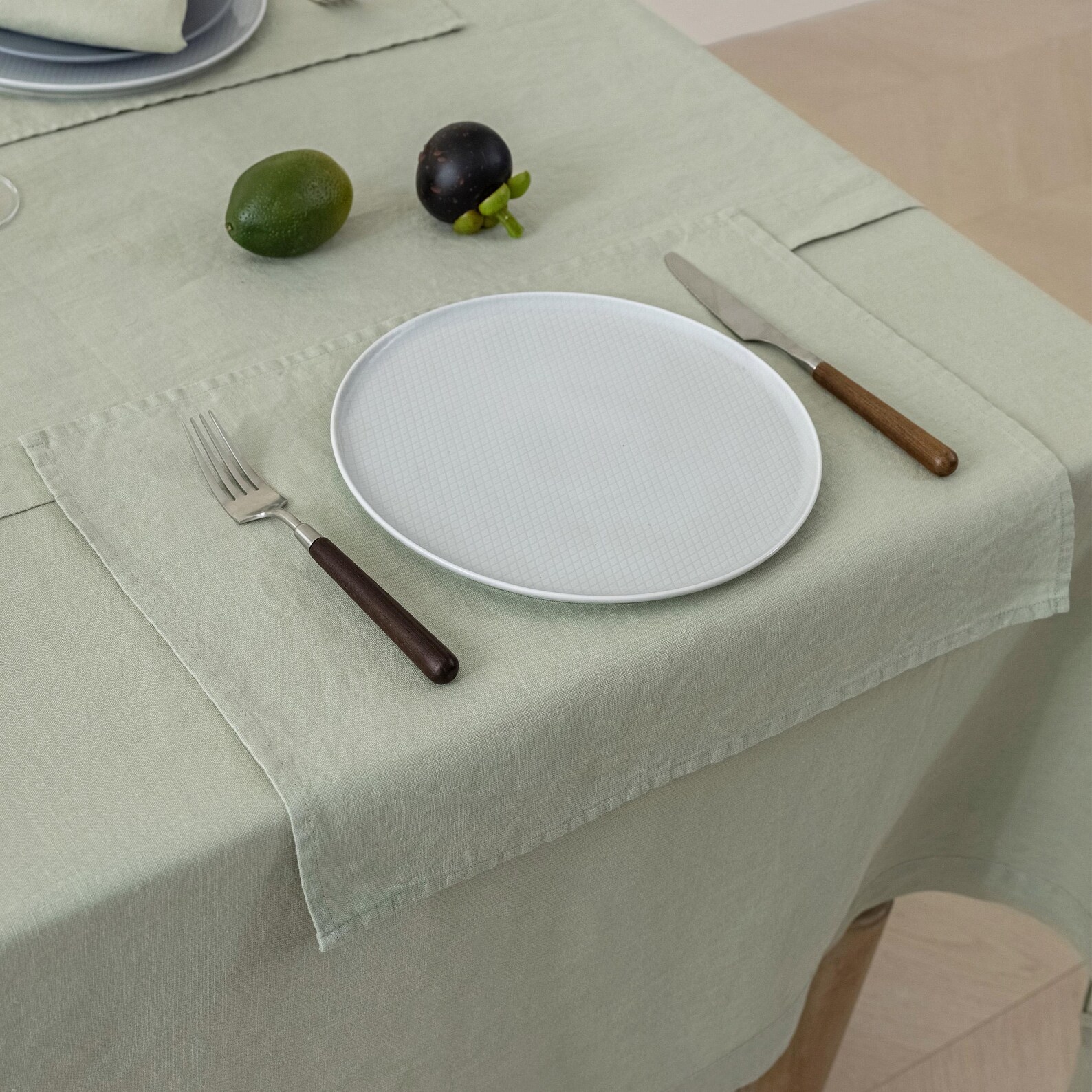 100% Pure Linen Placemats (set of 4) - Natural Eco-friendly Cloth Table ...
