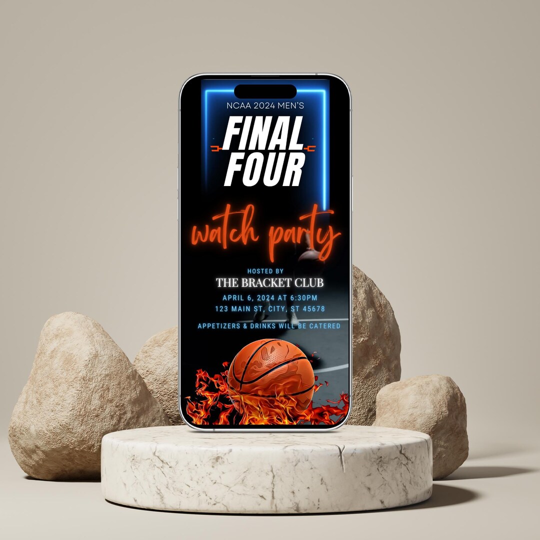 March Madness Final Four Invitation Basketball Theme Party March ...