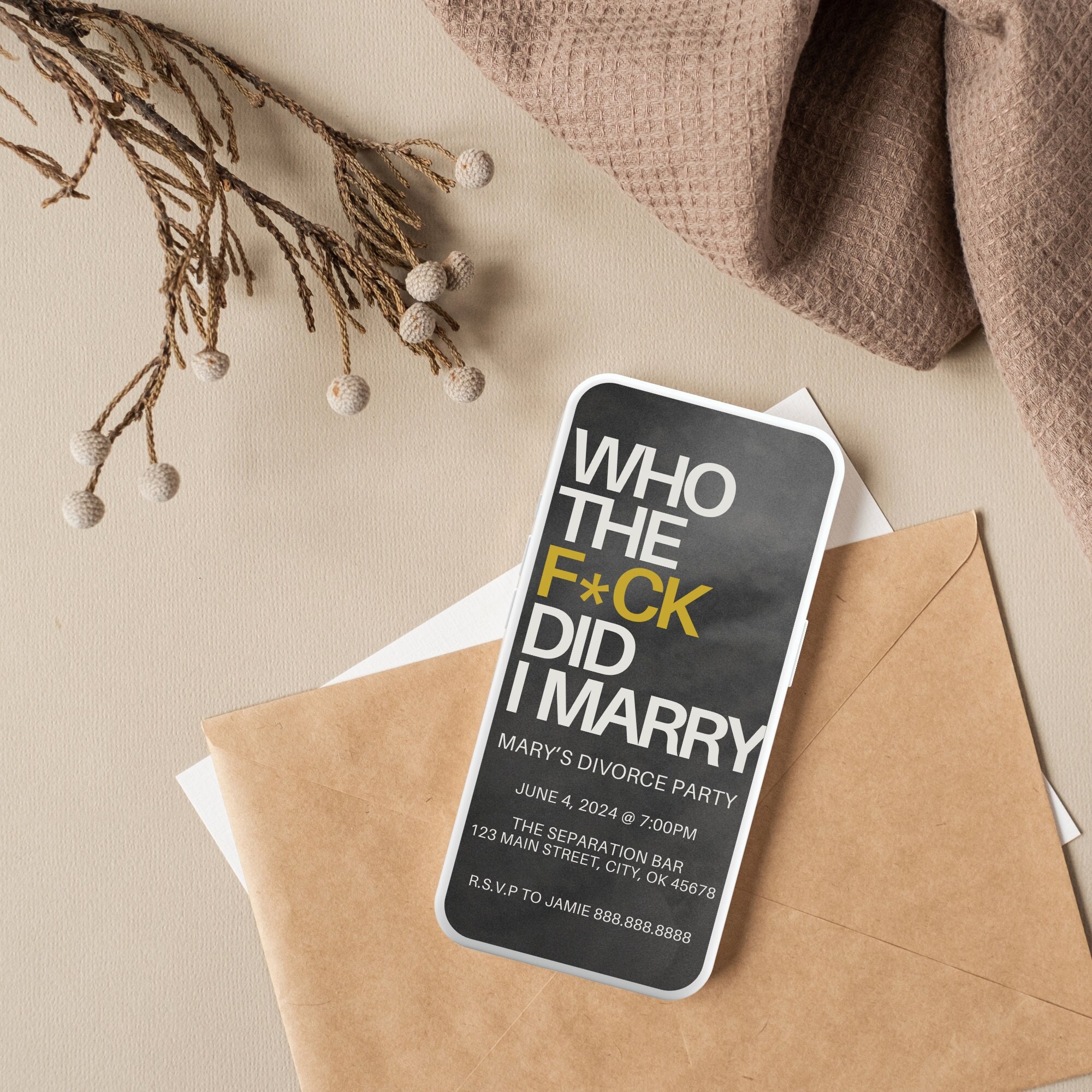 Funny Divorce Party Invitation | Break up Party Invite | Divorce Card ...