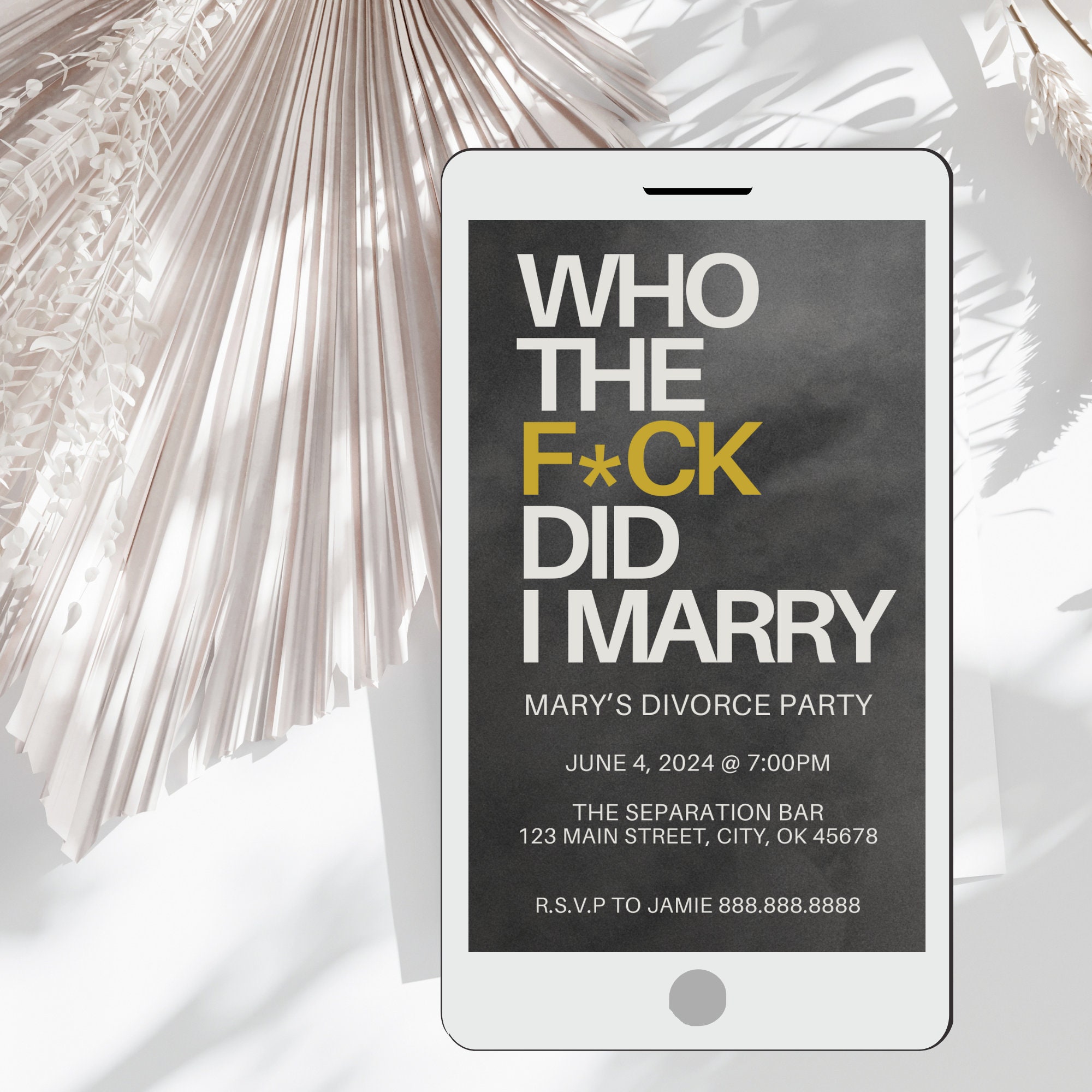 Funny Divorce Party Invitation | Break up Party Invite | Divorce Card ...