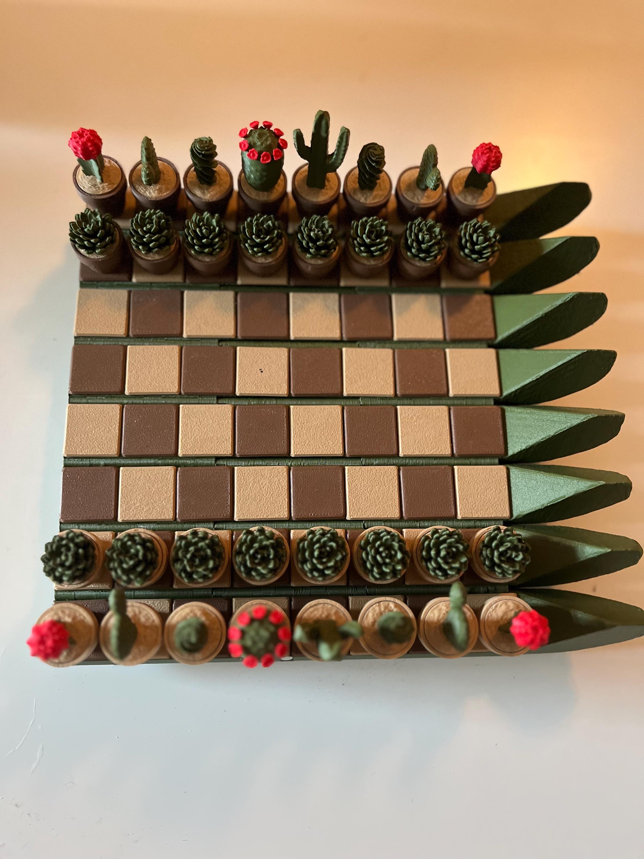 Cacti Chess | Magnetic Roll-up Travel Chess Set - Etsy