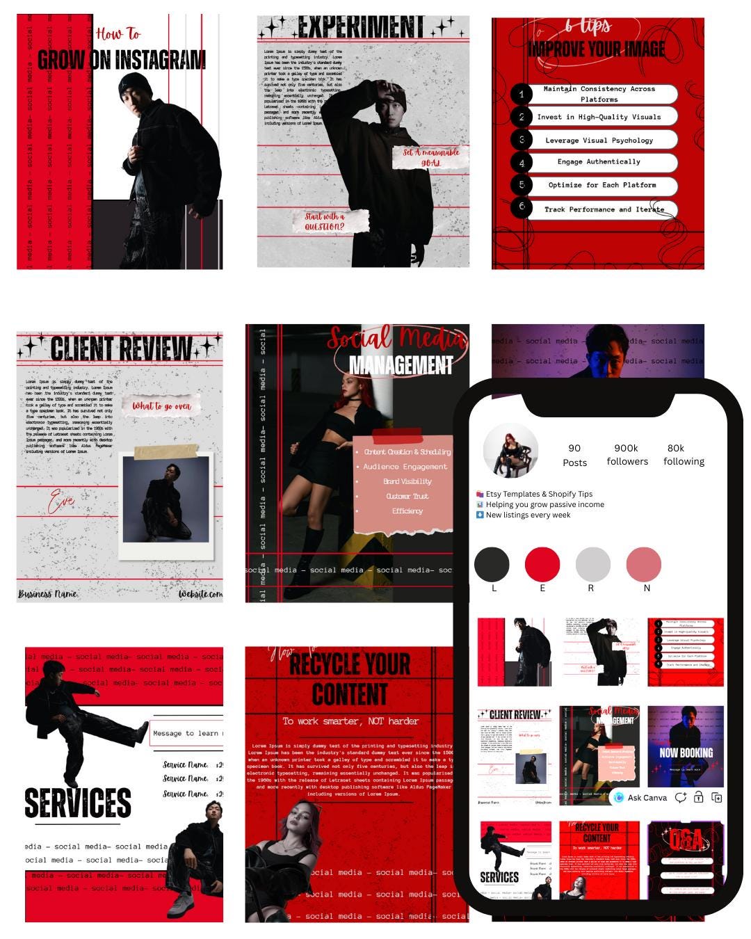 Editable Canva Template Instant Download Digital Kit for Managers and ...