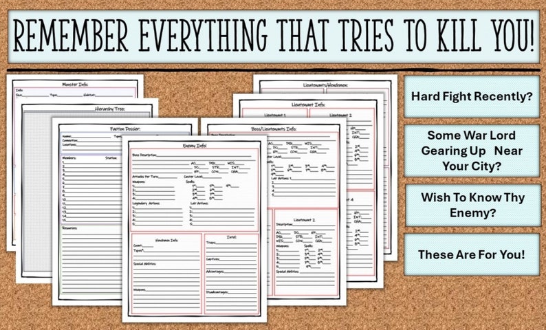 Printable Customizable DND Character Journal - Etsy