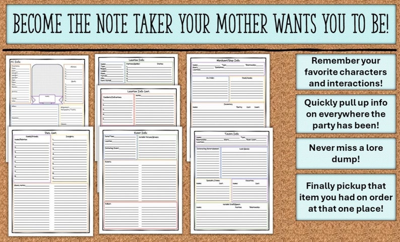 Printable Customizable DND Character Journal - Etsy