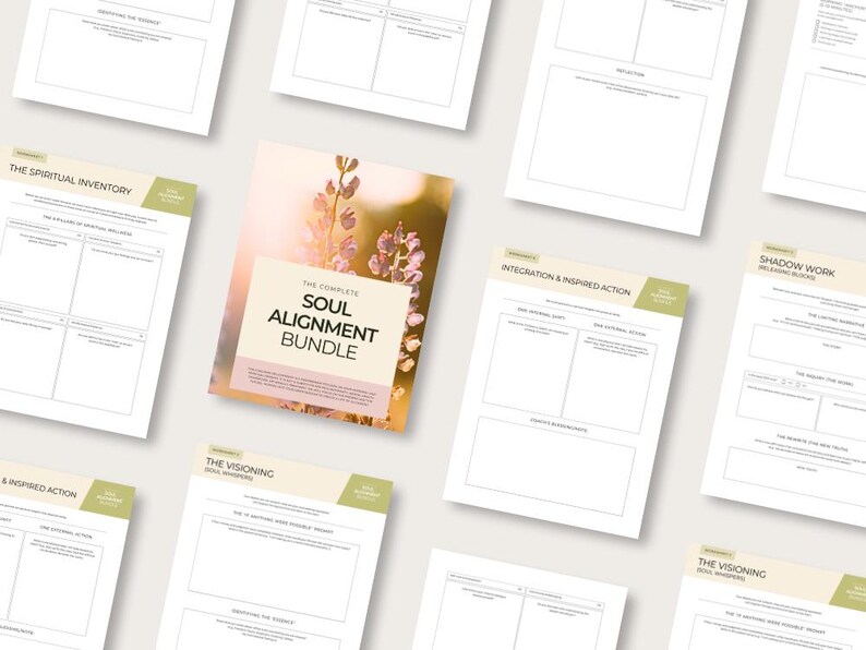 Spiritual Life Coaching Worksheets | Soul Alignment Journal | Intuition ...