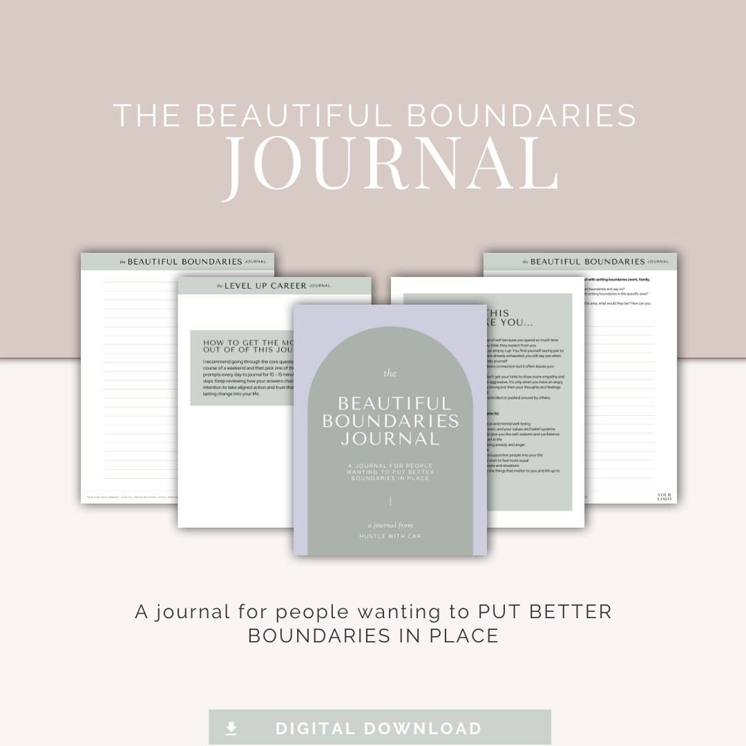 Boundaries Journal | Personal Growth, Mindfulness Guide (digital ...