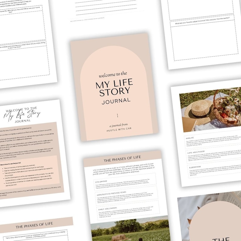 Guided Life Story Journal | Memory & Legacy Keepsake (PDF Printable) - Etsy