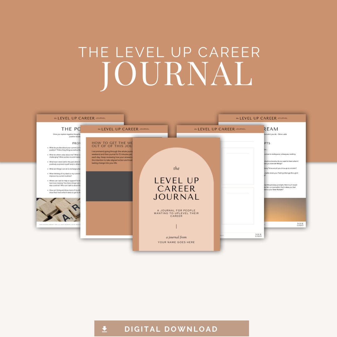 Level up Career Journal | Digital Download | Personal Growth Printables ...